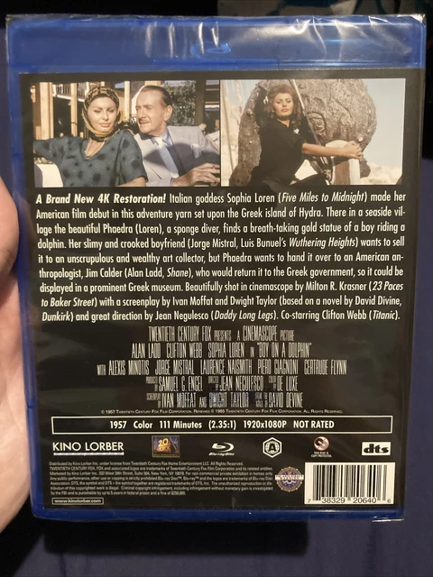 BOY ON A Dolphin (Blu-ray, 1957) Sophia Loren, Alan Ladd, Clifton Web ...
