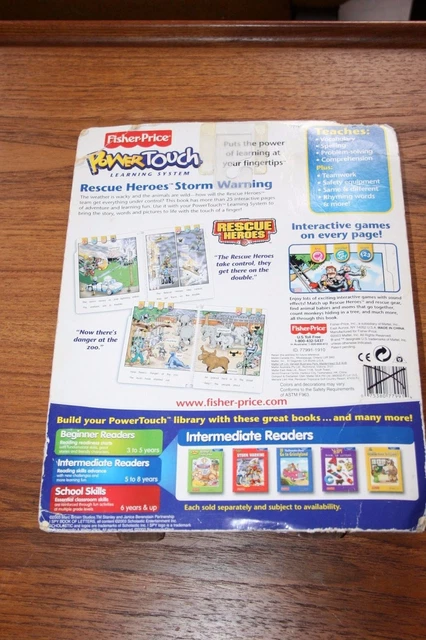 FISHER PRICE POWERTOUCH Rescue Heroes Storm Warning Book and Cartridge ...