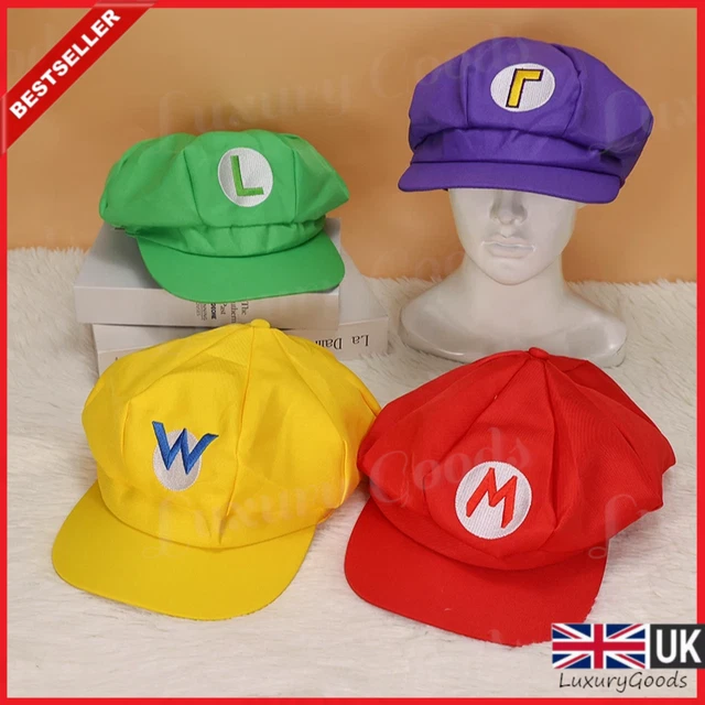 SUPER MARIO BROS Hat Cap Fancy Dress Cosplay Costume Christmas Party ...