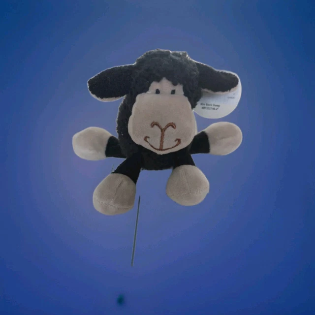 JOMANDA ADORABLE SCRUFFY Shaggy Black Sheep Lamb Soft Plush Toy From ...