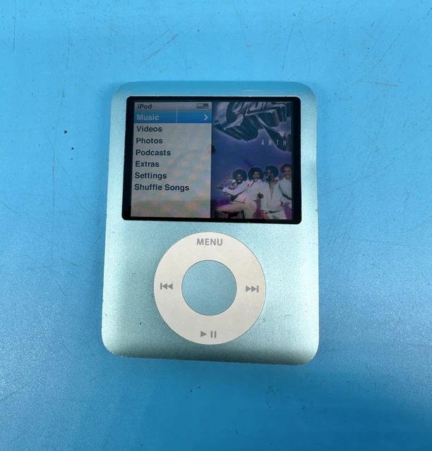 APPLE IPOD NANO A1236 3rd Generation 8GB MP3 Player Blue - Tested $80. ...