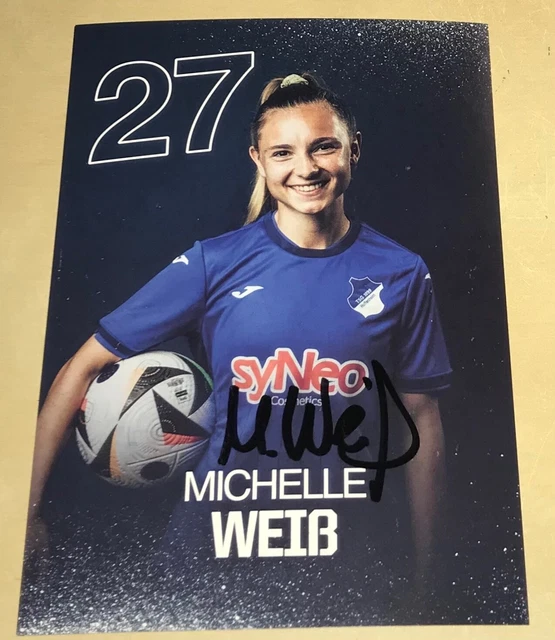 MICHELLE WEISS SIGNIERTE Autogrammkarte Hoffenheim Frauen Autogramm ...