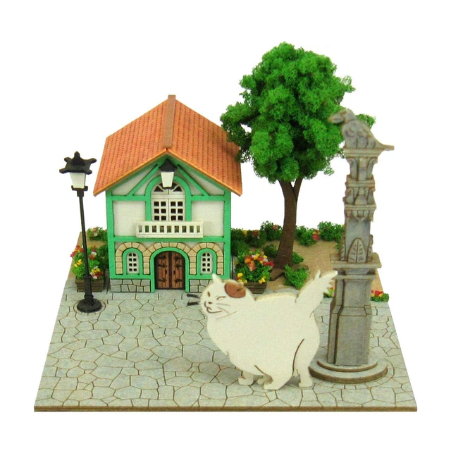 SANKEI STUDIO GHIBLI mini Cat Returns Muta and cat Office Paper Craft ...