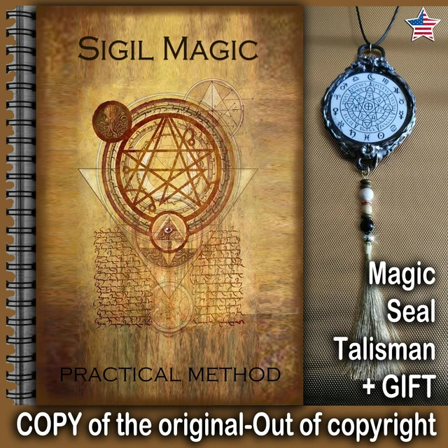ANTIQUE BOOK OCCULT Seal Sigil Practical Black Magic History Esoteric ...
