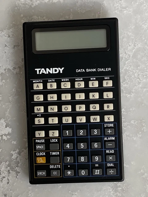 VINTAGE TANDY CALCULATOR Data Bank Pocket Tone Dialer 80’s Retro Rare ...