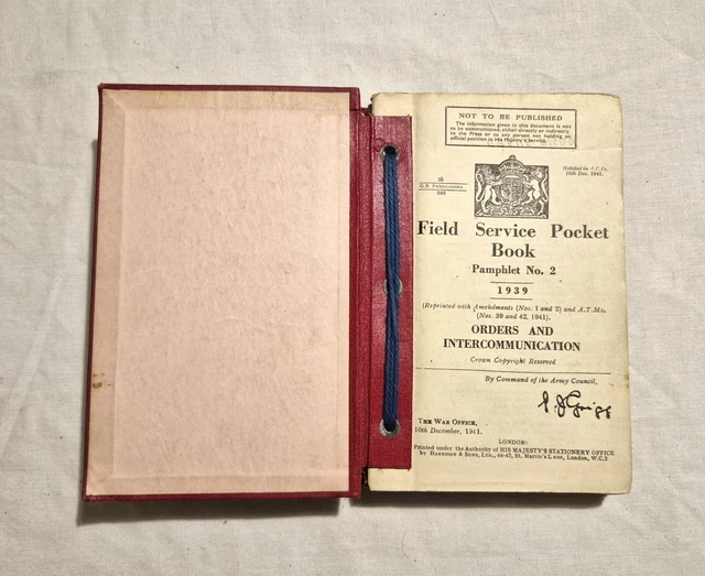 ORIGINAL WW2 BRITISH Army Field Service Pocket Book 1938 x10 Pamphlets ...
