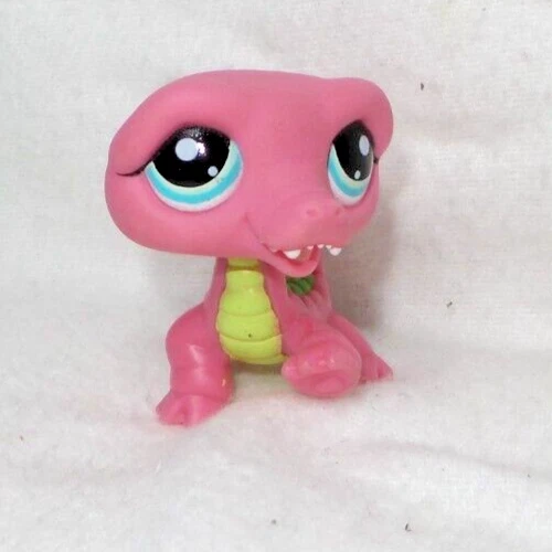 LITTLEST PET SHOP Petshop Lps #1464 Hasbro Crocodile Rose Yeux Bleu EUR ...