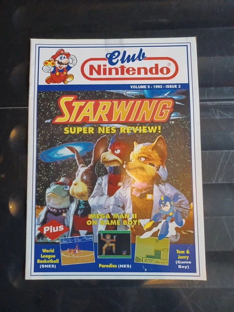 CLUB NINTENDO MAGAZINE Volume 5 1993 Issue 2 Starwing Super NES Game ...