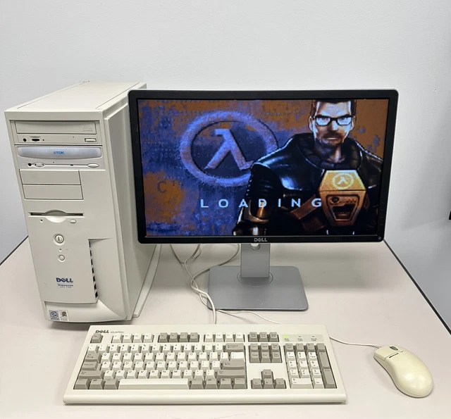 VINTAGE RETRO GAMING Computer Windows 98 DOS SSD Dell XPS Yamaha Battle ...