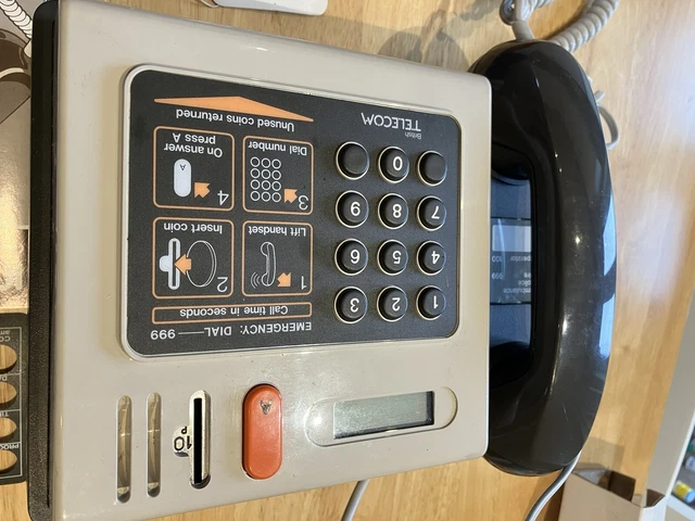 BRITISH TELECOM TELEPHONE BT CT 6000C Payphone Moneybox Boxed Retro 80s ...