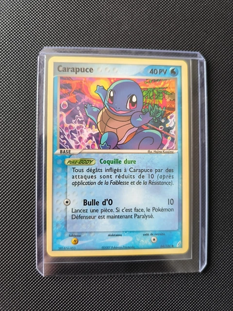 CARTE POKEMON -CARAPUCE 64/100 - Starter - Ex Gardiens de Cristal - Off Center EUR 6,99 ...
