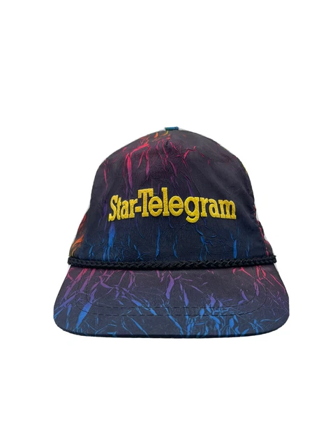 VINTAGE RARE STAR Telegram Newspaper Zubaz Style Snapback Cap Hat KC ...