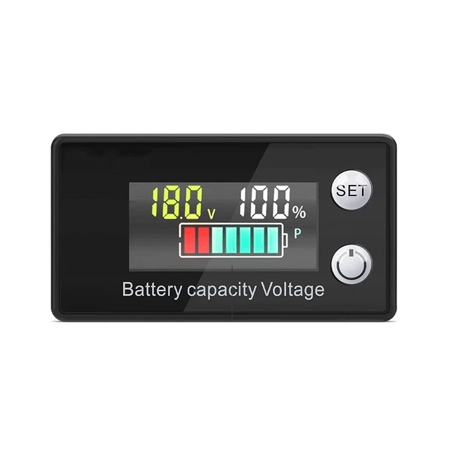 BATTERY MONITOR METER 12v 24v 36v 48v 60v 72v 84v For Car RV Solar LCD ...