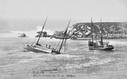 SS POMONA SHIP Wreck Fort Ross Cove California CA - REPRINT $4.99 ...