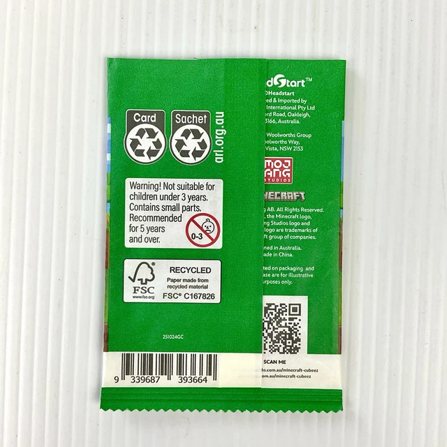 WOOLWORTHS 2025 MINECRAFT Cubeez - #36 TNT - (New, Opened Only To ...