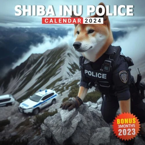 SHIBA INU POLICE Calendar 2024 Jan 2024 to Dec 2024 Bonus 3 Months Last ...