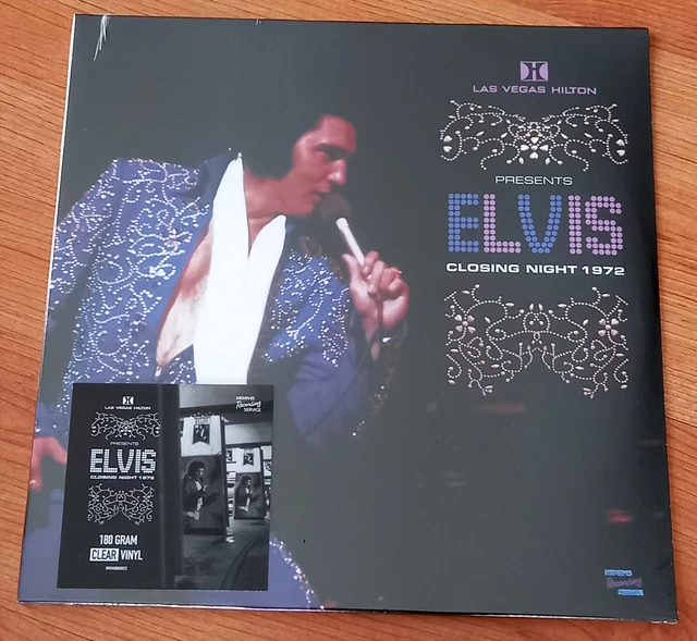 Elvis Presley Las Vegas Hilton Closing Night 1972 Lp 180g Clear Vinyl