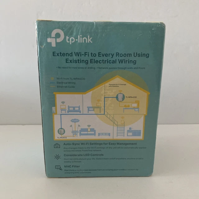 TP-LINK TL-WPA4220 POWERLINE Wi-Fi Extender 2 Ports £42.99 - PicClick UK