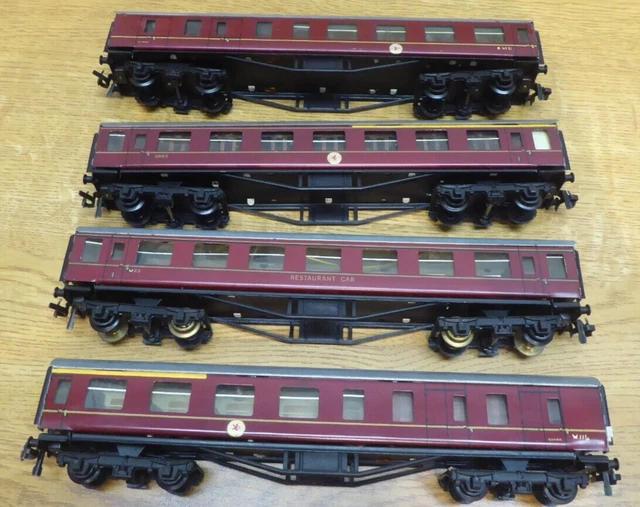 4 X TTR Trix OO Gauge Tin Plate LMS Coaches £15.00 - PicClick UK