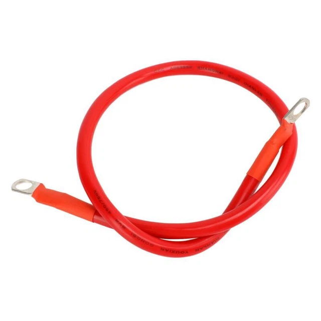 CAR BATTERY STARTER Cable Earthing Wire Anti-flaming 4AWG 60CM with 2 R ...