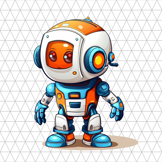 CUTE ANDROID ROBOT PNG Clip Art Sublimation Design Digital Download ...