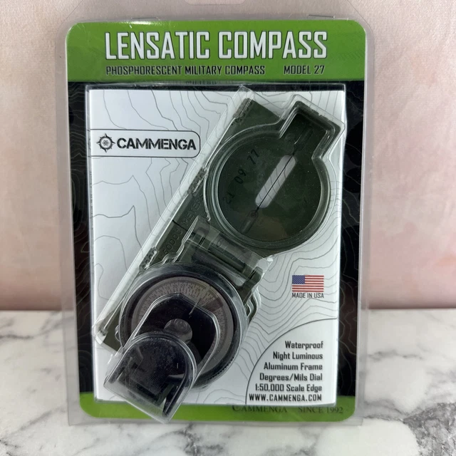 CAMMENGA MODEL 27 Phosphorescent Military Compass #27CS Green BRAND NEW ...