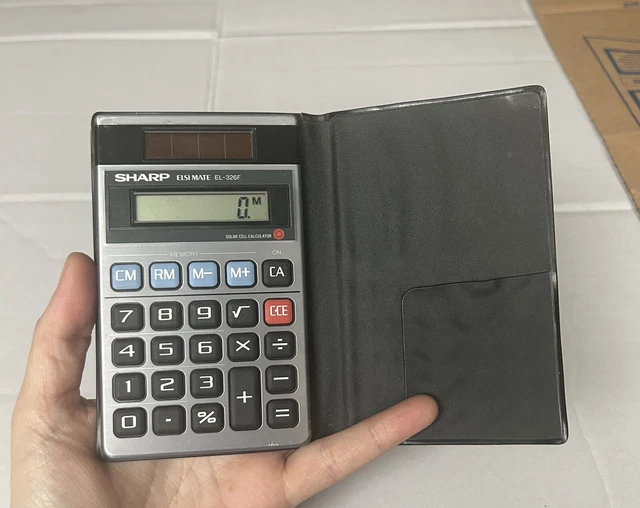 VINTAGE SHARP ELSI Mate EL-326F Solar Cell Calculator £9.44 - PicClick UK