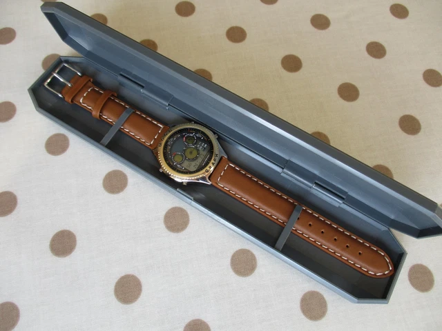 RARE ZEON MOON GRAPH digital watch ZR 7096 Original box 1990s vintage ...