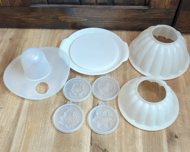 VTG TUPPERWARE JEL-N-SERVE Jello Mold Set 776-2 & 616-5 Christmas Tree ...
