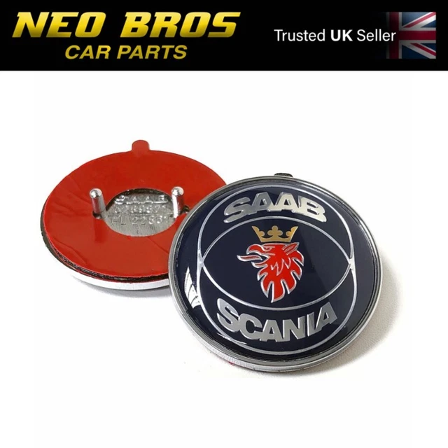 EMBLÈME BADGE CAPOT avant « Saab Scania » pour Saab 900 NG900 9000 9-3 ...