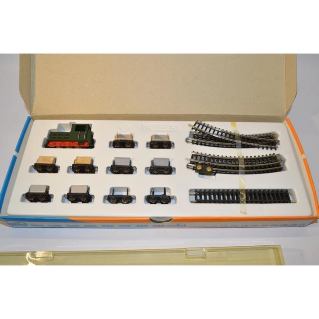 ROCO H0E 4001 Grubenbahn Set mit Lok + 10 Loren + Gleise in OVP EUR 74 ...
