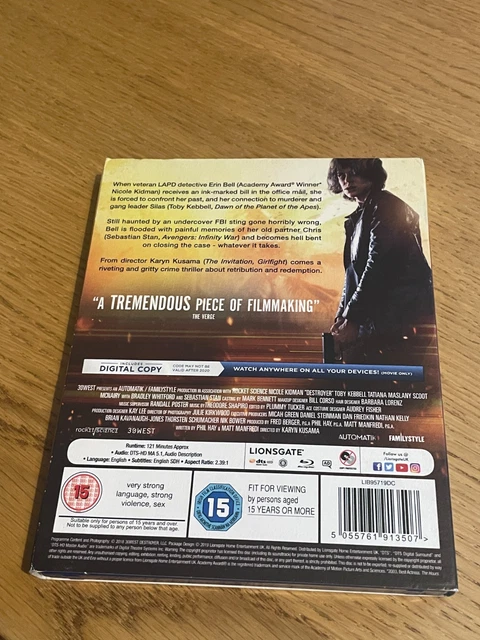 DESTROYER BLU-RAY (2019) Nicole Kidman slipcover £5.45 - PicClick UK