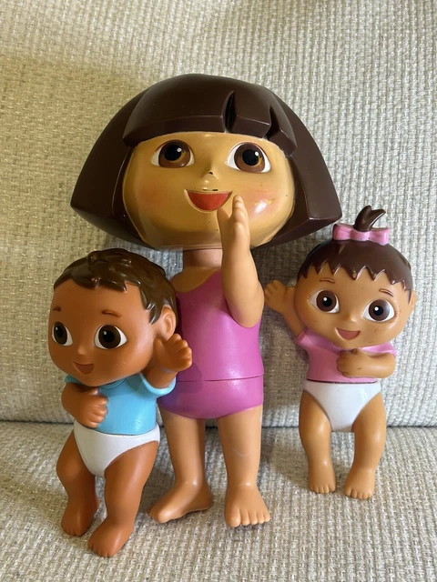 DORA THE EXPLORER Splash Around Dora Figures Twins X 3 Mattel 2002 ...