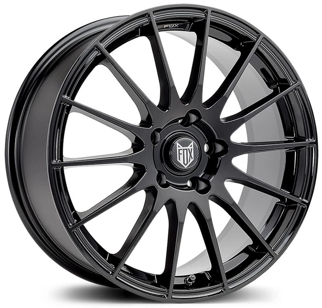 ALLOY WHEELS 17& Fox FX004 Black Gloss For Honda FR-V 04-09 £619.00 ...