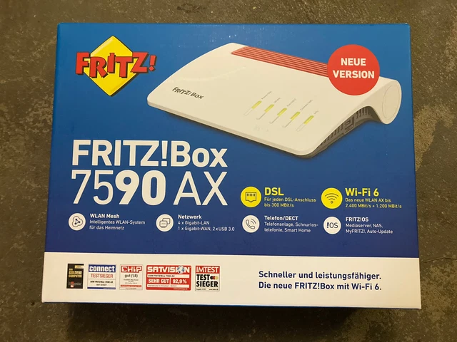 AVM FRITZ!BOX 7590 AX V2 (300 MBit/s, VDSL-Supervectoring 35b, Wi-Fi 6 ...
