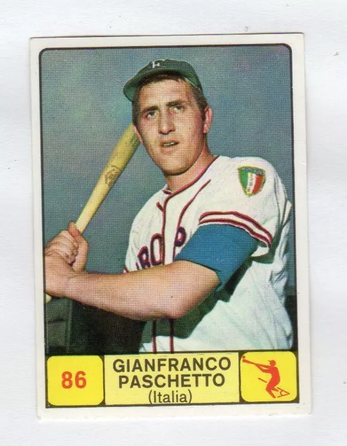 Figurina Campioni Dello Sport 1968 69 Rec N 86 Baseball Paschetto