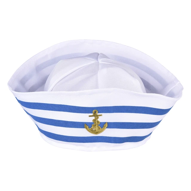 WHITE SAILOR HAT Adult Navy Marine Captain Ladies Mens Fancy Dress Costume £8.51 - PicClick UK