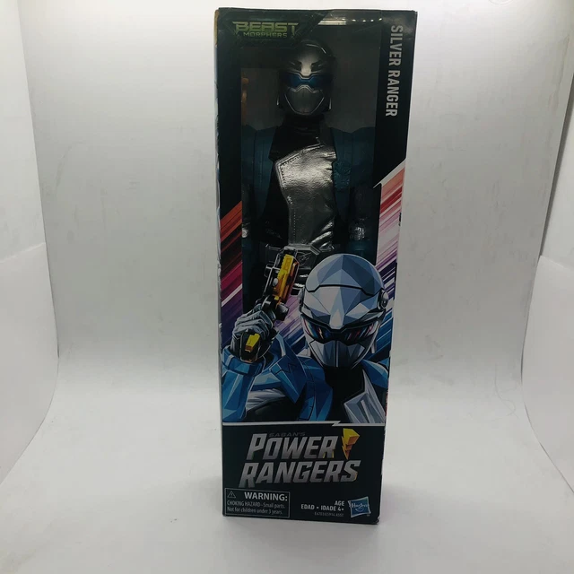 HASBRO POWER RANGERS Beast Morphers Silver Ranger 12" Action Figure ...
