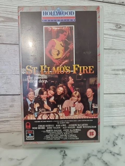 ST. ELMO'S FIRE ~ old VHS video cassette tape ~ Emilio Estevez, Rob ...