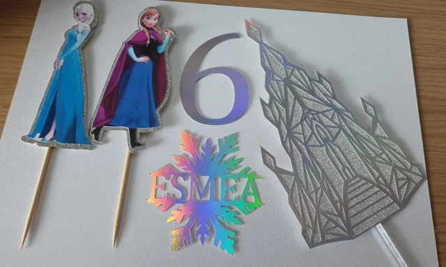 PERSONALISED FROZEN CAKE Toppers, Elsa And Anna Cake Topper Set £13.00 ...