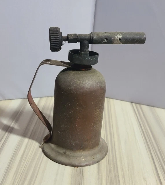 VINTAGE THE LENK Mfg Co Alcohol Blotorch Blow Torch Newton MA Brass 7 ...