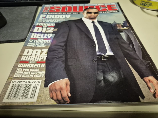 THE SOURCE MAGAZINE P Diddy Eminem D12 Nelly Krayzie Bone Warren G ...