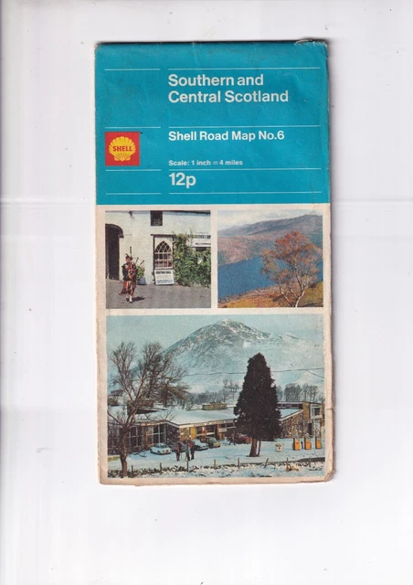SHELL ROAD MAP No.6 - Southern & Central Scotland (1971) £3.84 ...