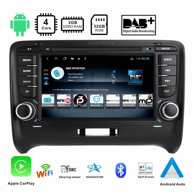 FOR AUDI TT Head Unit Car Stereo DAB+ Radio GPS Sat Nav BT CarPlay ...