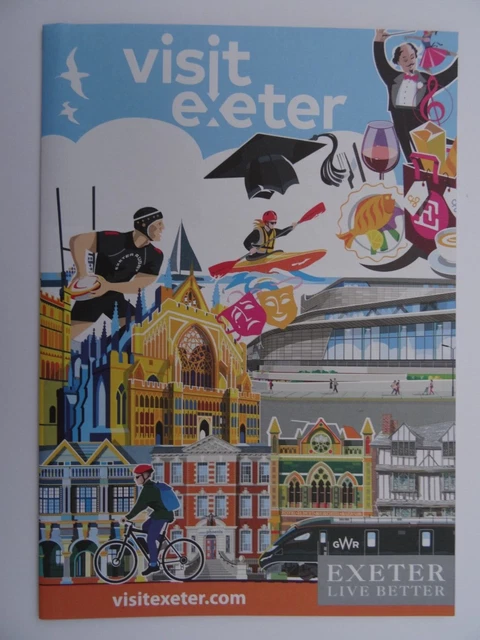 VISIT EXETER GUIDE/MAP 2022. Street Plan/History/Heritage/Shopping ...