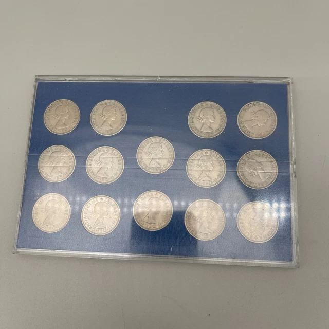CORONATION TO DECIMALISATION Shillings Collection 1953-1966 14 Coin Set ...