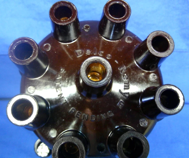 VINTAGE NOS GM Delco Remy Patent Pending "R" Brown Distributor Cap 1968 ...