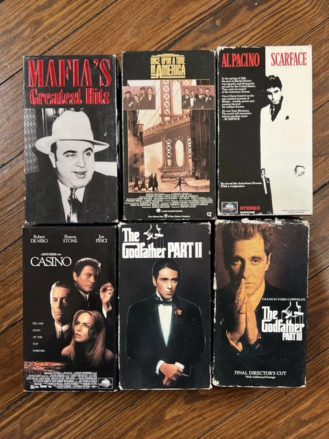 90S MAFIA MOVIE VHS Bundle - The Godfather Casino Al Pacino Capone ...