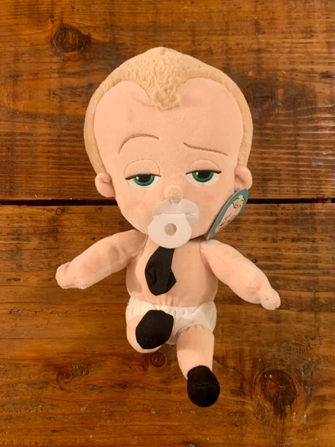 DREAMWORKS THE BOSS Baby In Nappy And Tie With Dummy Soft Plush Toy ...