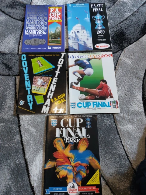 FA CUP FINAL Programmes X5 1985-89 £52.70 - PicClick UK